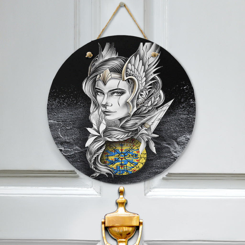 Viking Handing Door Sign Valkyries Denmark Viking Country – To The Closet