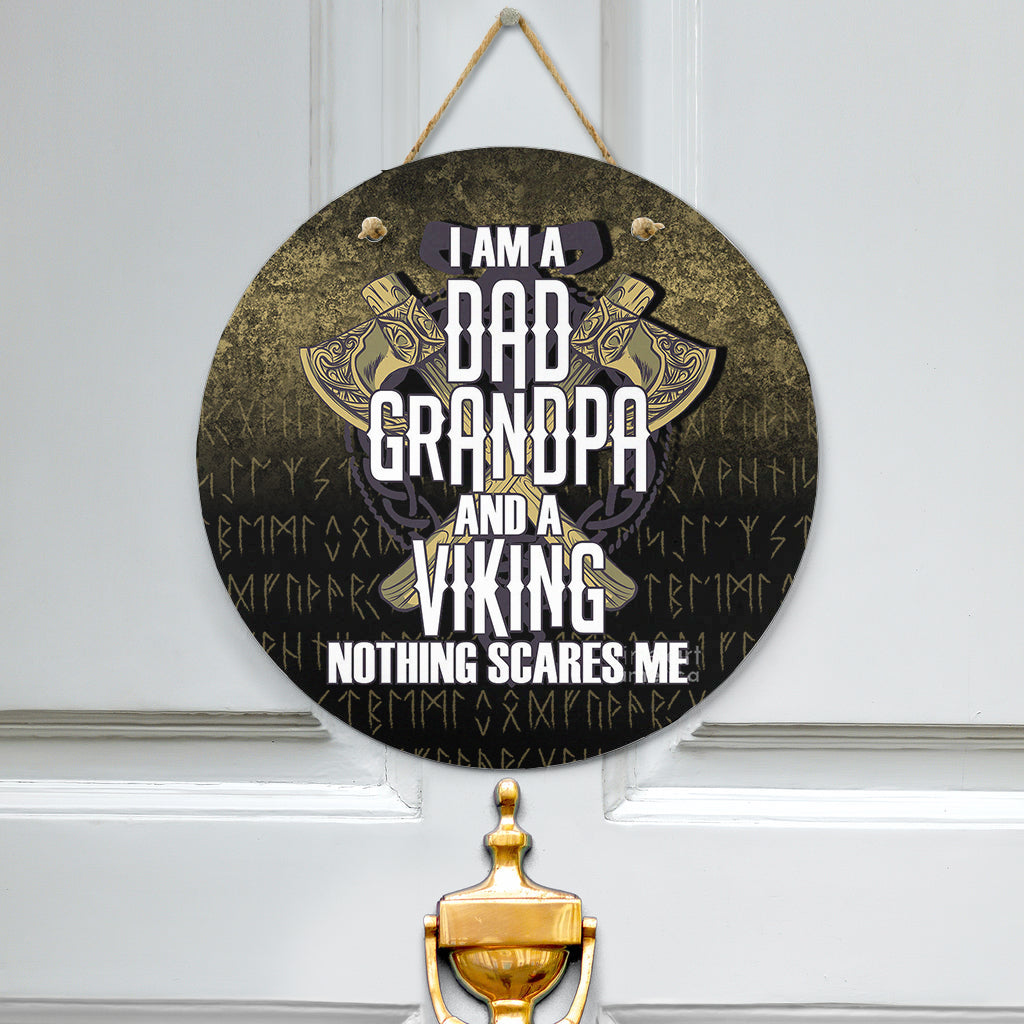 Viking Handing Door Sign Dad Viking Fathers Day Warrior – To The Closet