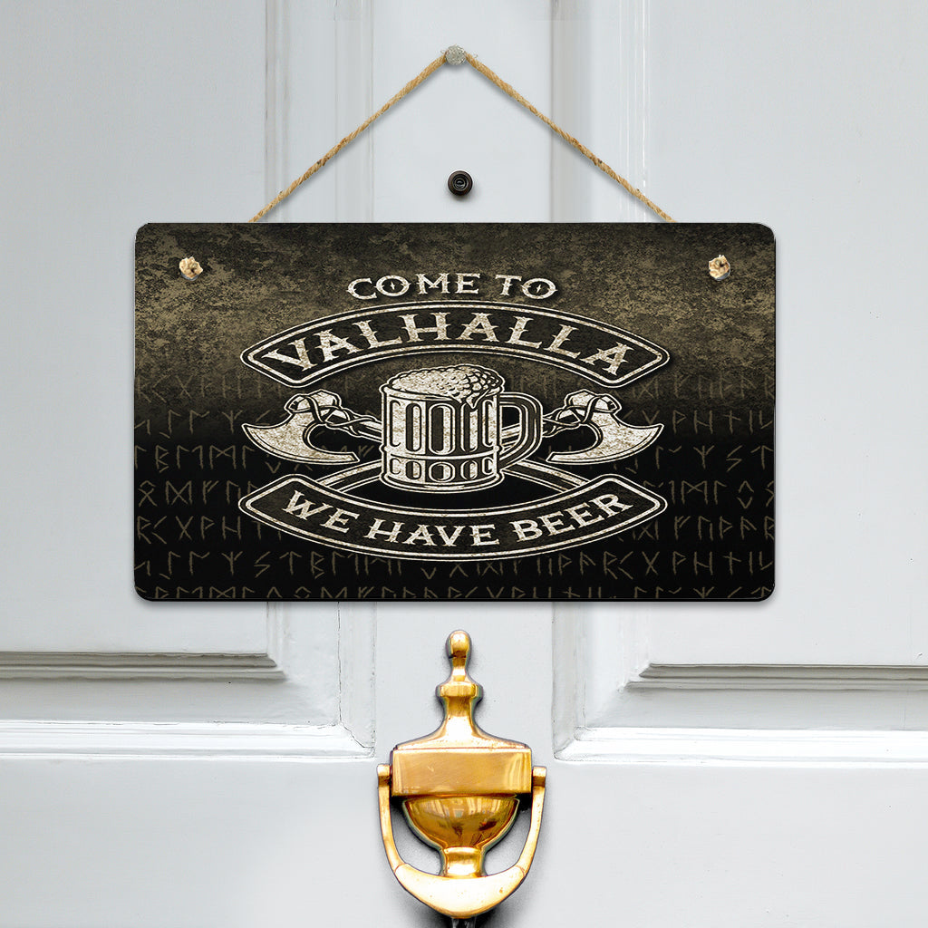 Viking Handing Door Sign Cute Victory Or Valhalla Shield Maiden Norse ...