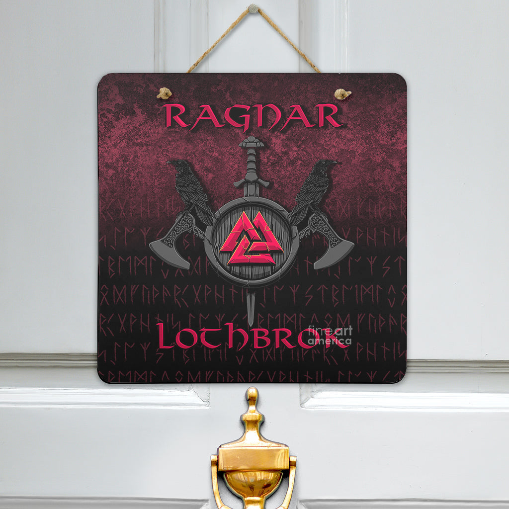 Viking Handing Door Sign Ragnar Lothbrok Ragnar Lodbrok Viking Warrior ...