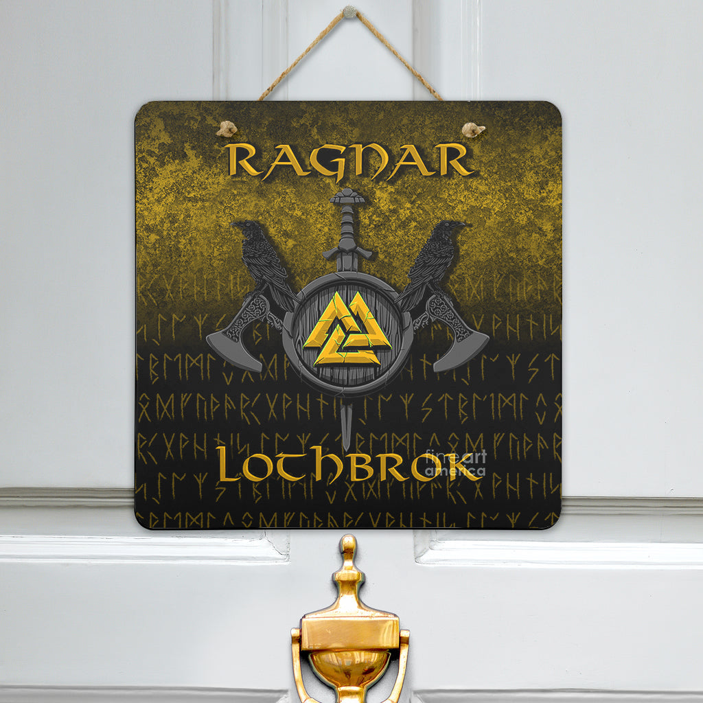 Viking Handing Door Sign Ragnar Lothbrok Ragnar Lodbrok Viking Warrior ...