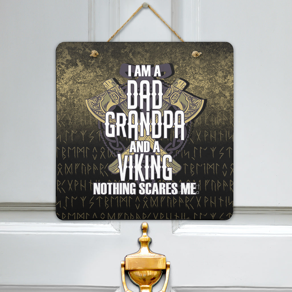 Viking Handing Door Sign Dad Viking Fathers Day Warrior – To The Closet