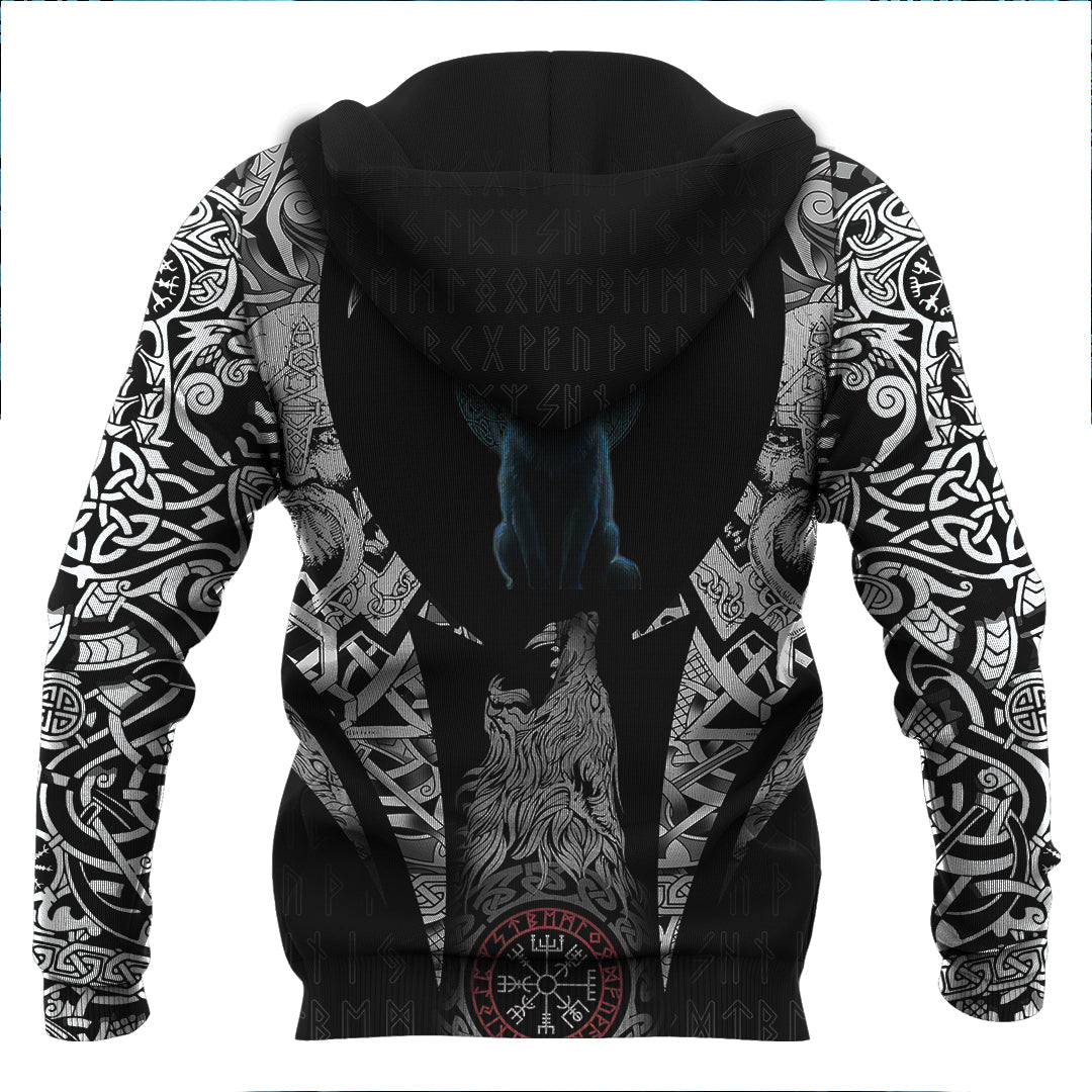 Viking Hoodie Fenrir Wolf And Moon Style – To The Closet