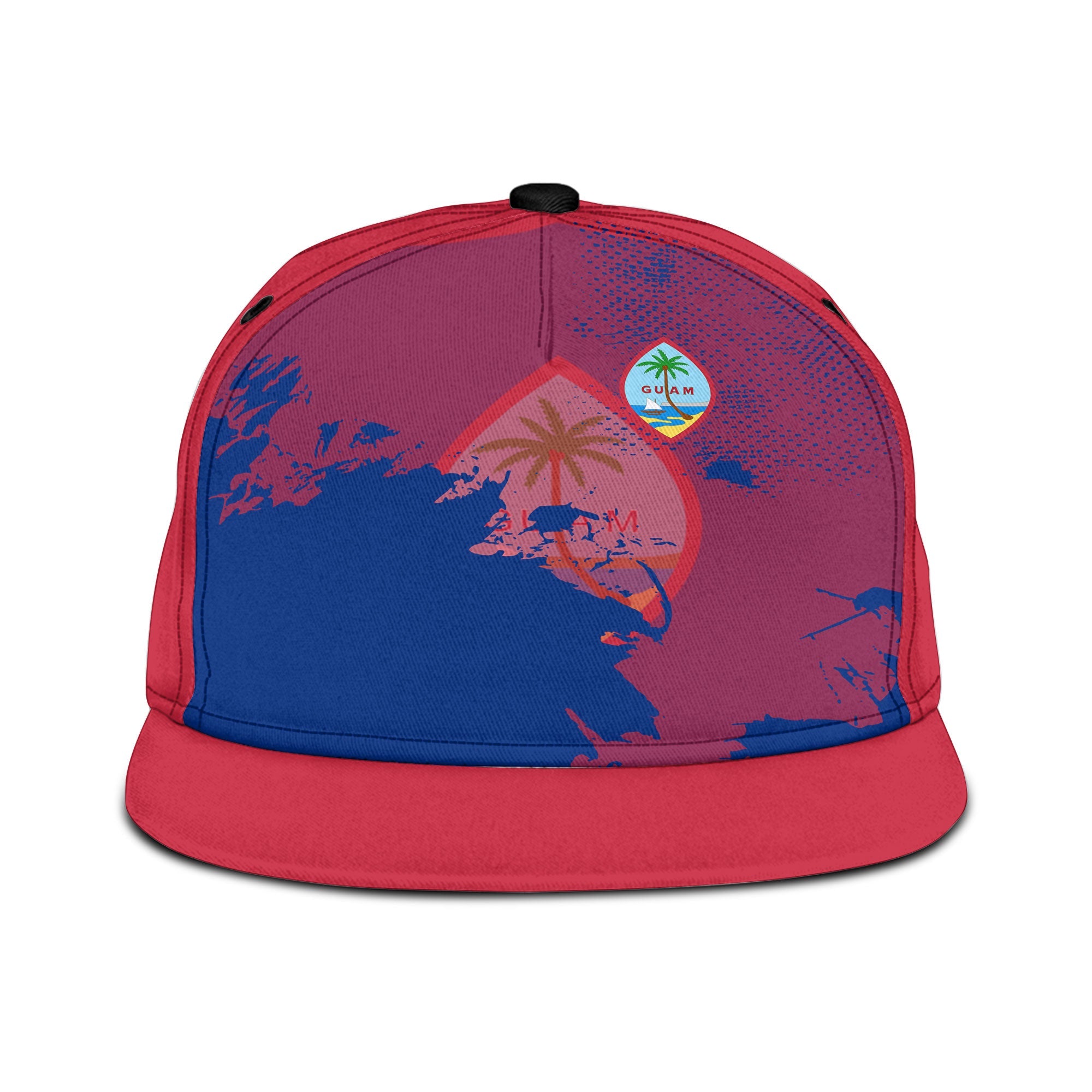 Guam Snapback Hat Flag & Coat Of Arms Paint Style – To The Closet