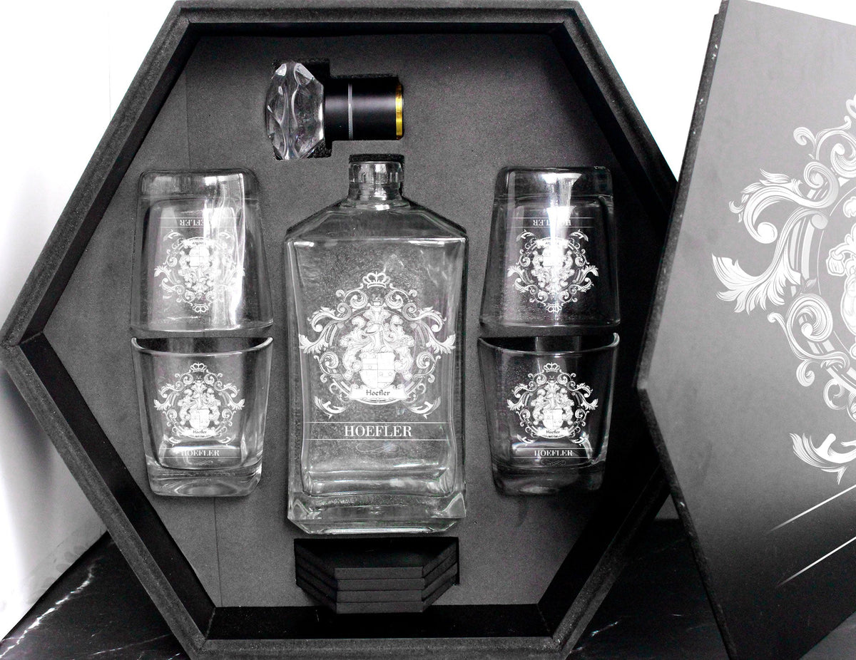 Hoefler Family Crest German Decanter Set – To The Closet
