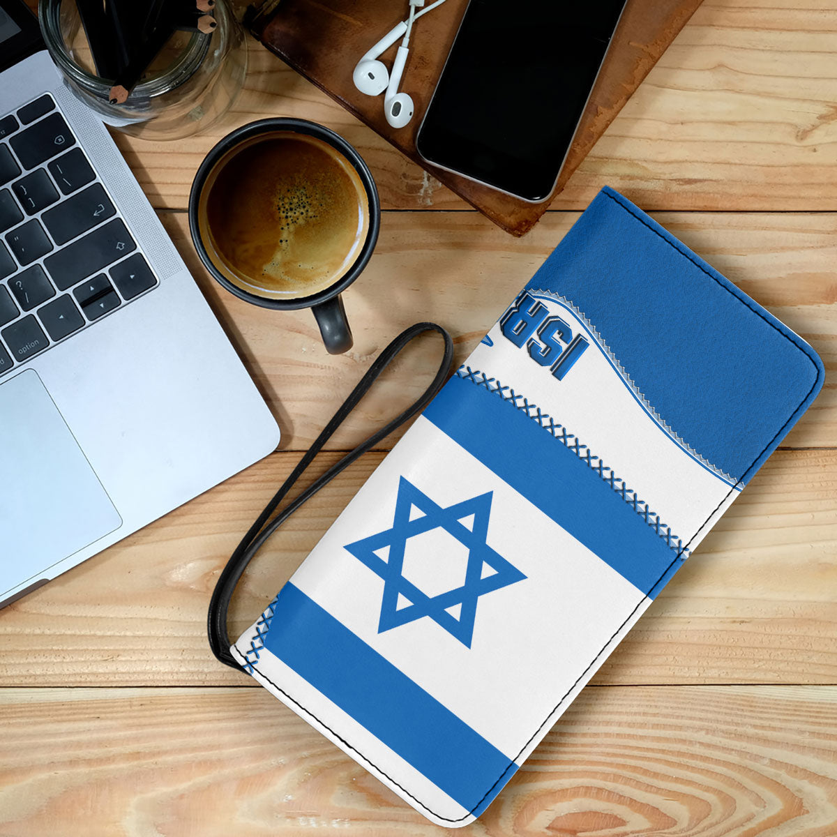 Israel Clutch Purse Flag & Coat Of Arms Leather Style – To The Closet