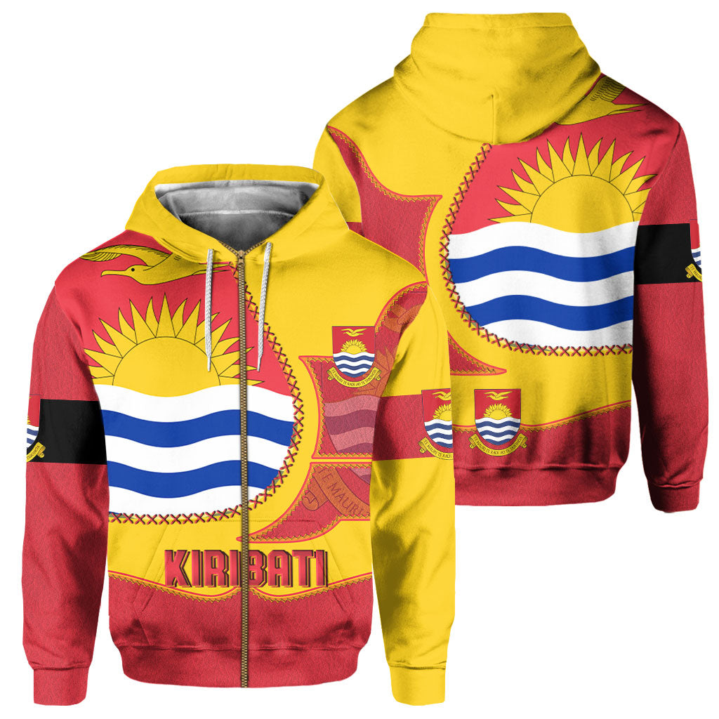 Kiribati Zip Hoodie Flag & Coat Of Arms Leather Style – To The Closet