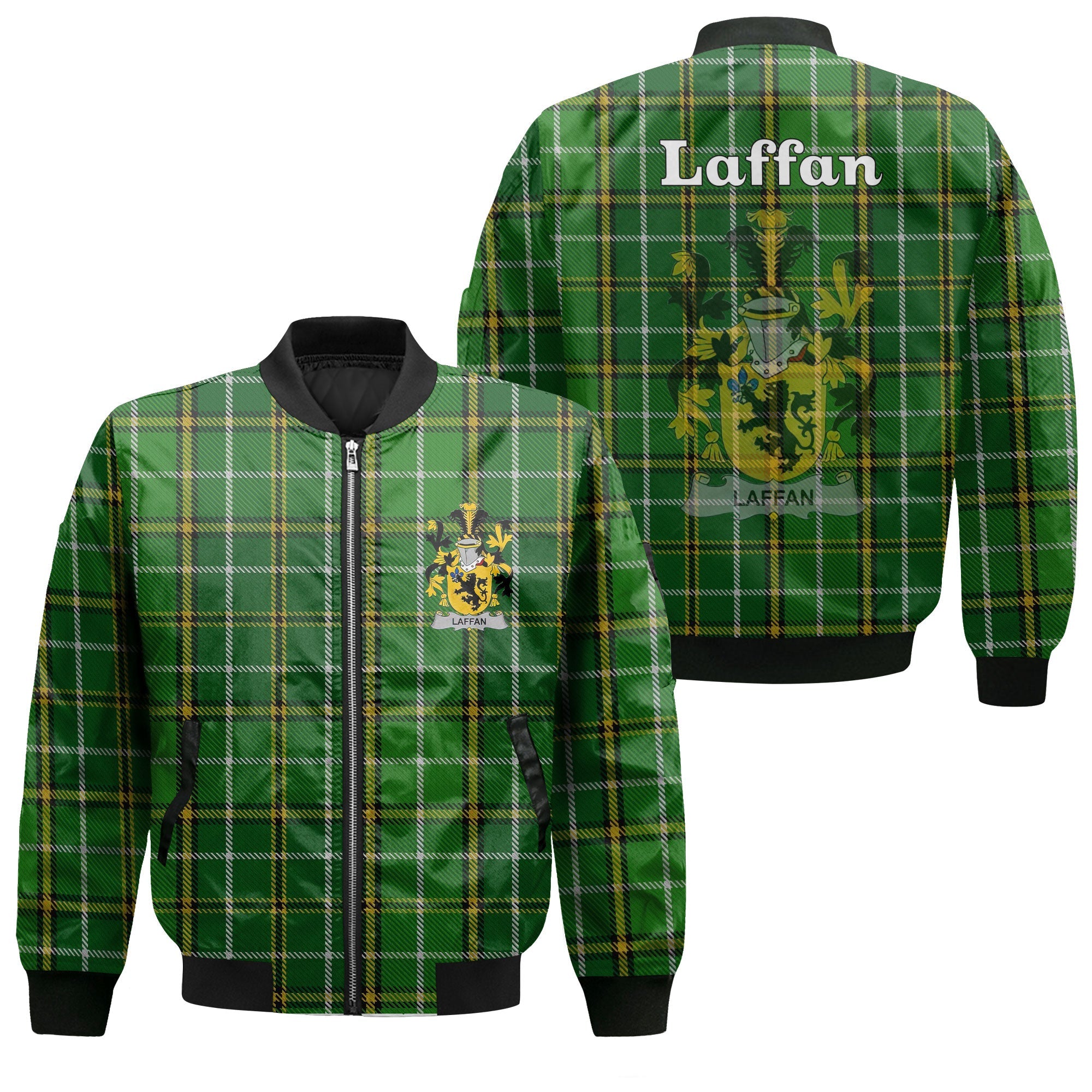Laffan Family Bomber Jacket Irish National Plaid & Crest Style – To The Closet