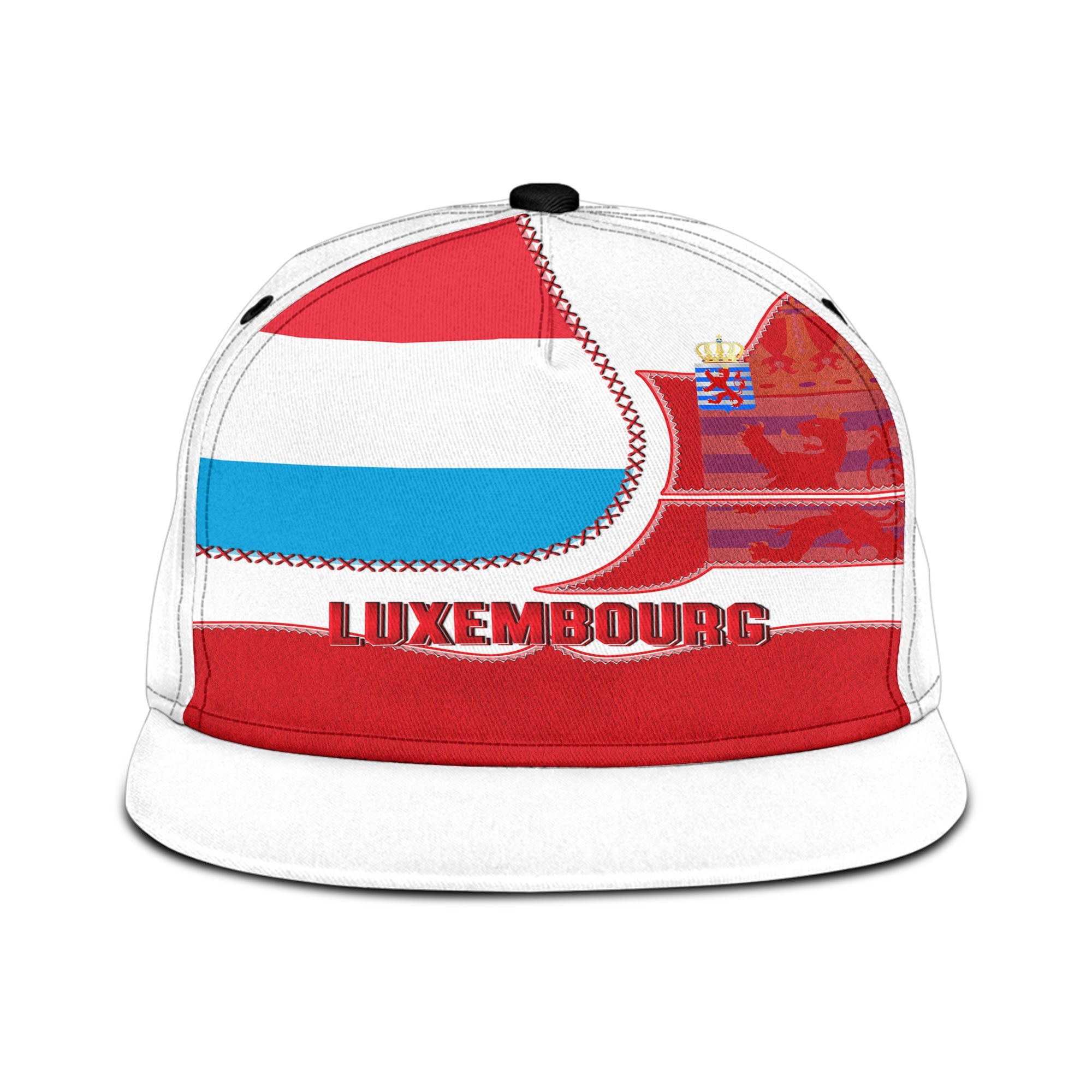 Luxembourg Snapback Hat Flag & Coat Of Arms Of The Province Leather St ...