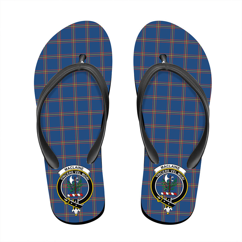 MacLaine of Loch Buie Tartan Crest Flip Flop – To The Closet