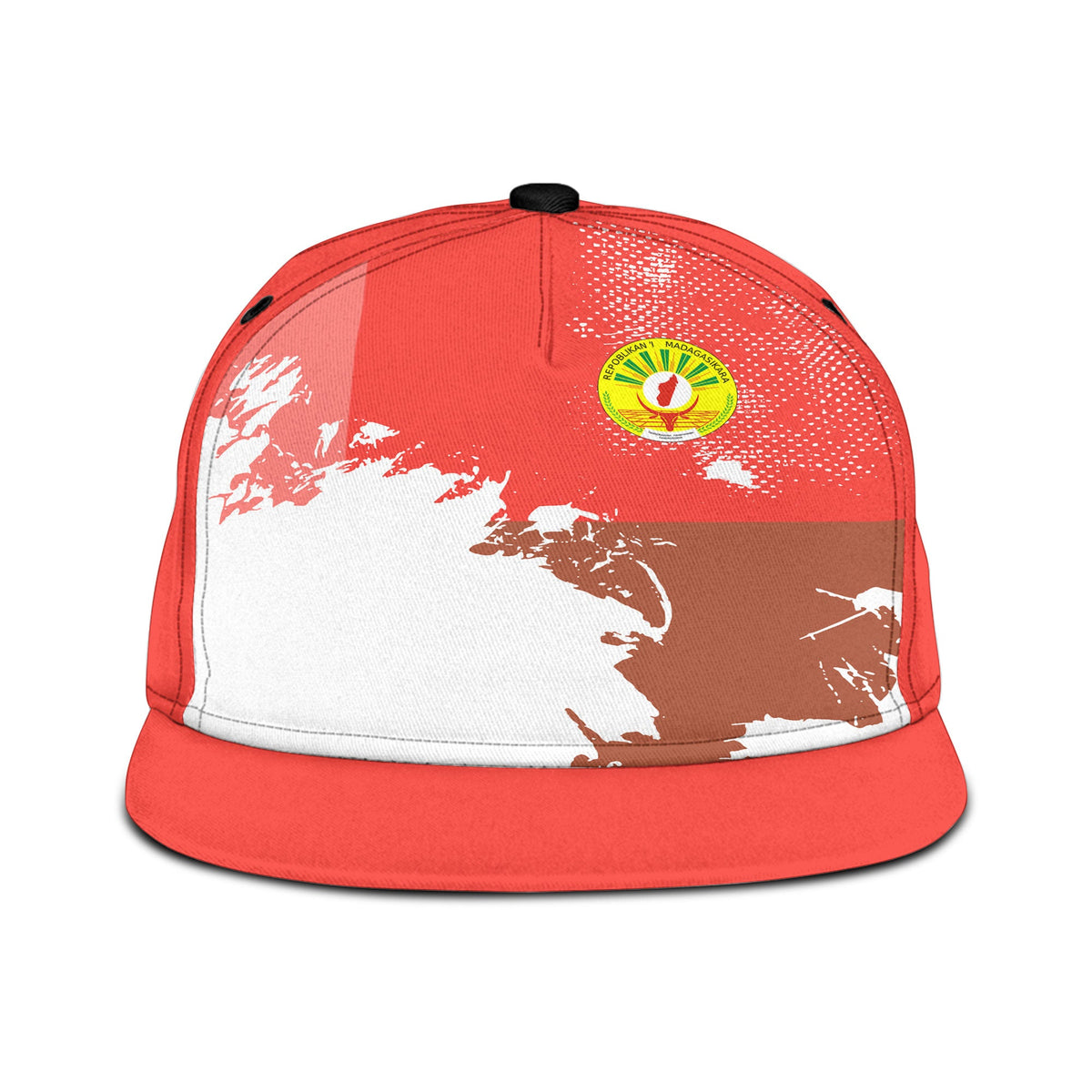 Madagascar Snapback Hat Flag & Coat Of Arms Paint Style – To The Closet