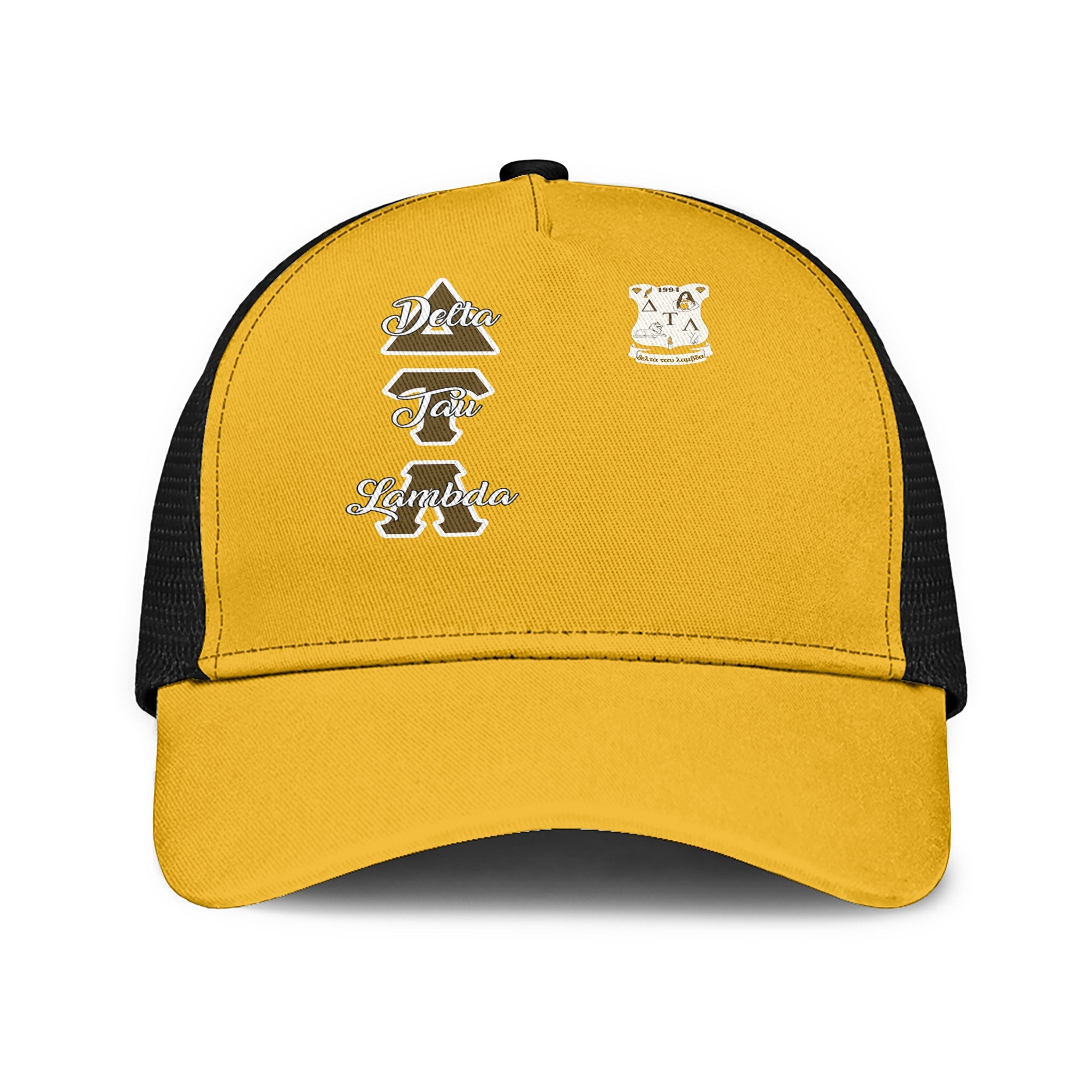 Sorority Cap - Delta Tau Lambda Mesh Back Cap Original Gold Style – To ...