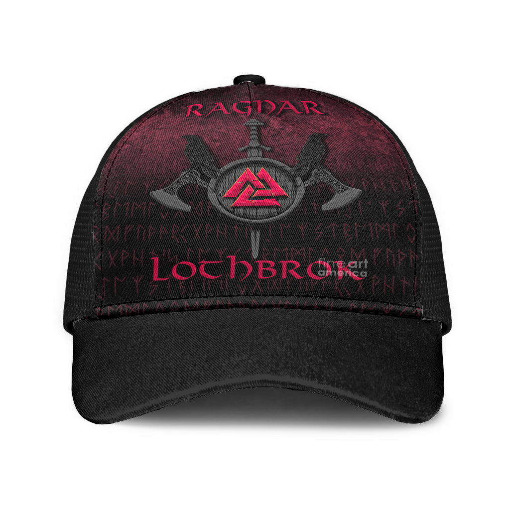 Viking Mesh Back Cap Ragnar Lothbrok Ragnar Lodbrok Viking Warrior Red ...