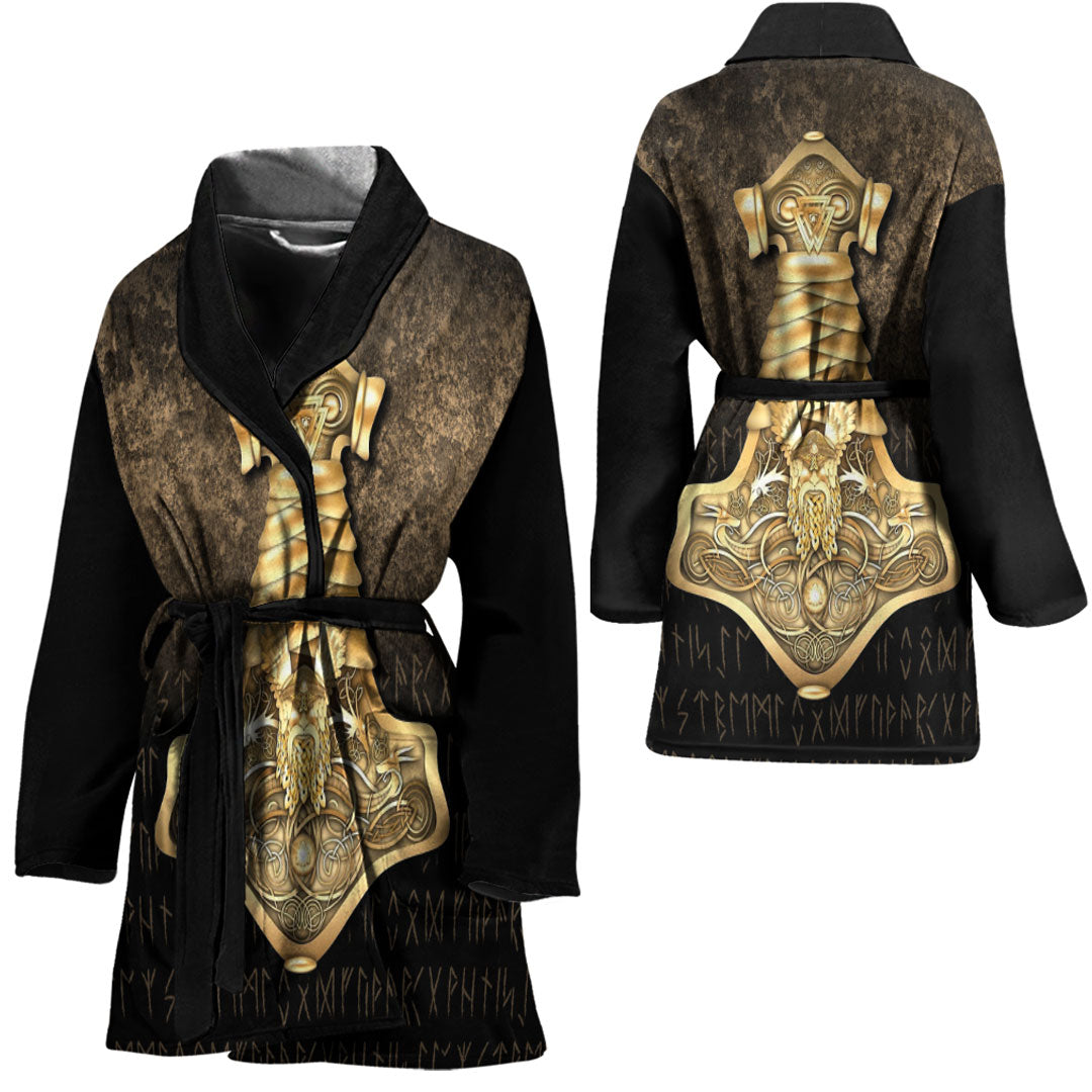 Viking Bath Robe Mjolnir The Hammer Of Thor Norse God Of Thunder – To ...