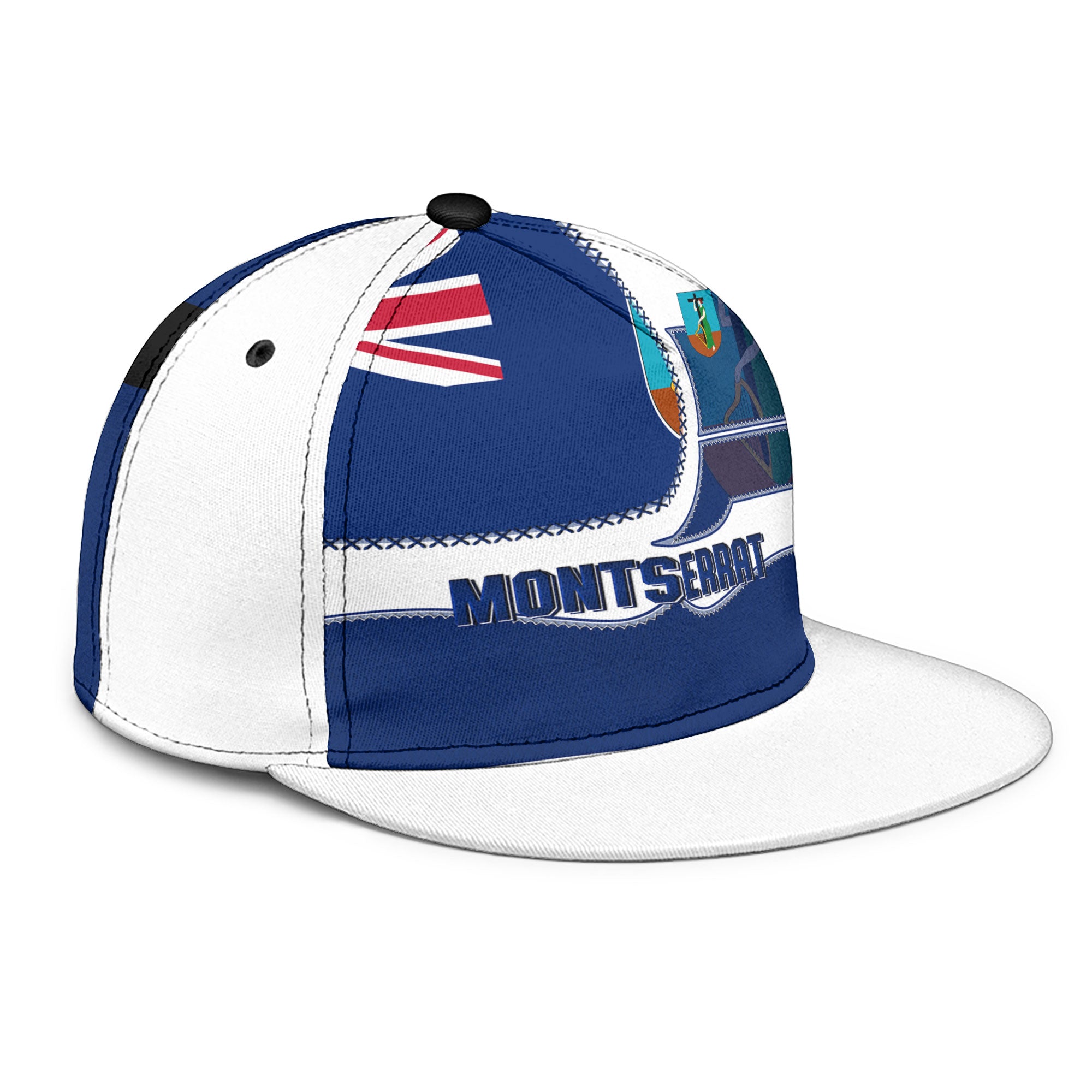 Montserrat Snapback Hat Flag & Coat Of Arms Leather Style – To The Closet