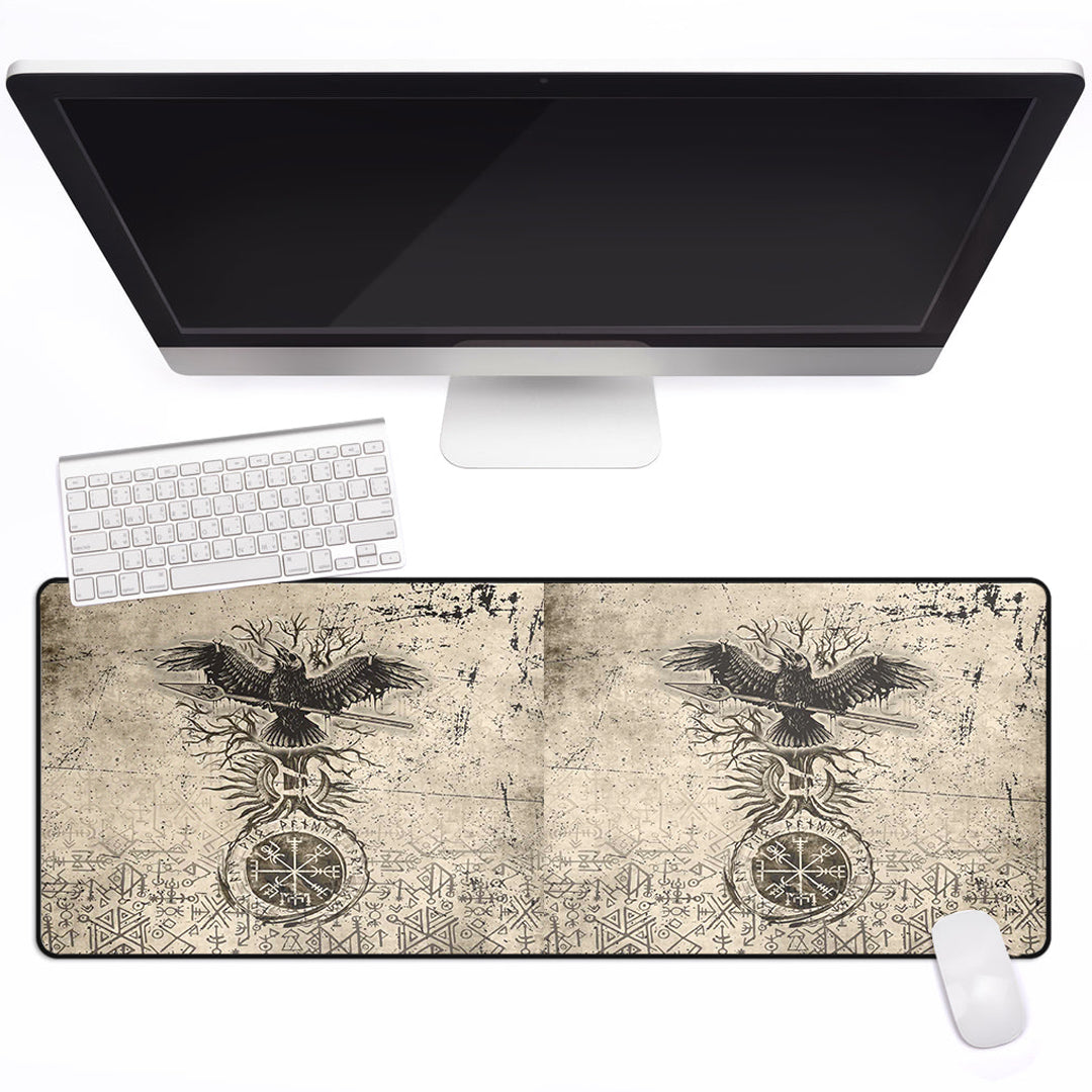 Viking Mouse Mat Viking Raven Carry Spear Of Odin Vintage – To The Closet