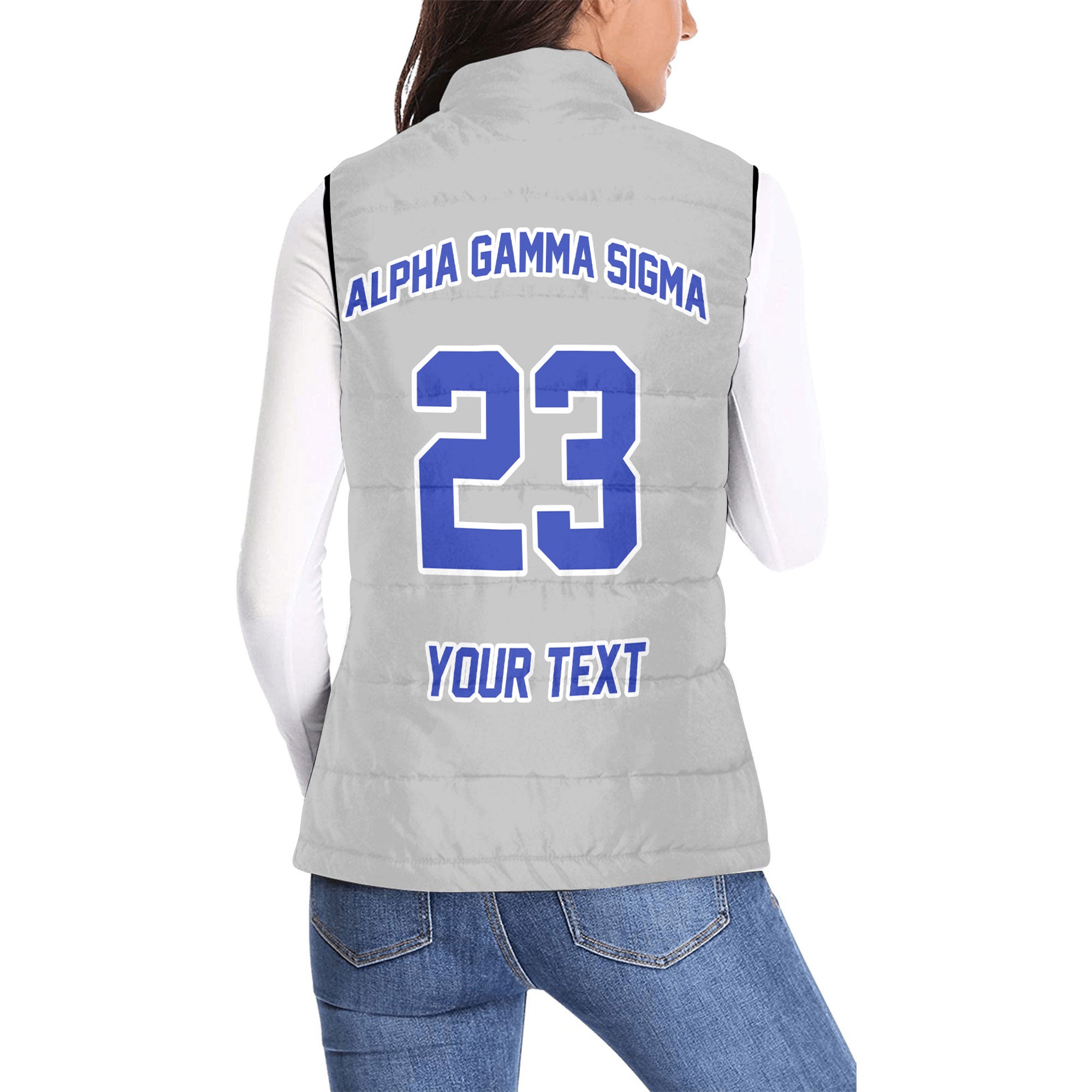 Fraternity Jacket - Personalized Alpha Gamma Sigma Women Padded Jacket ...