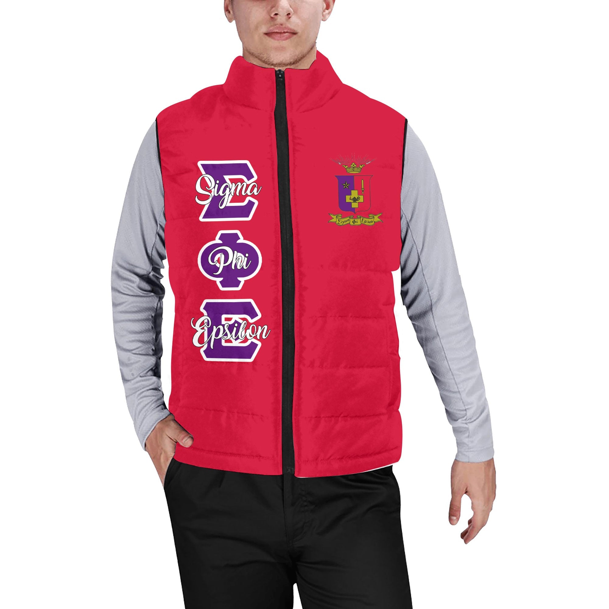 Fraternity Jacket - Personalized Sigma Phi Epsilon Men Padded Jacket V ...