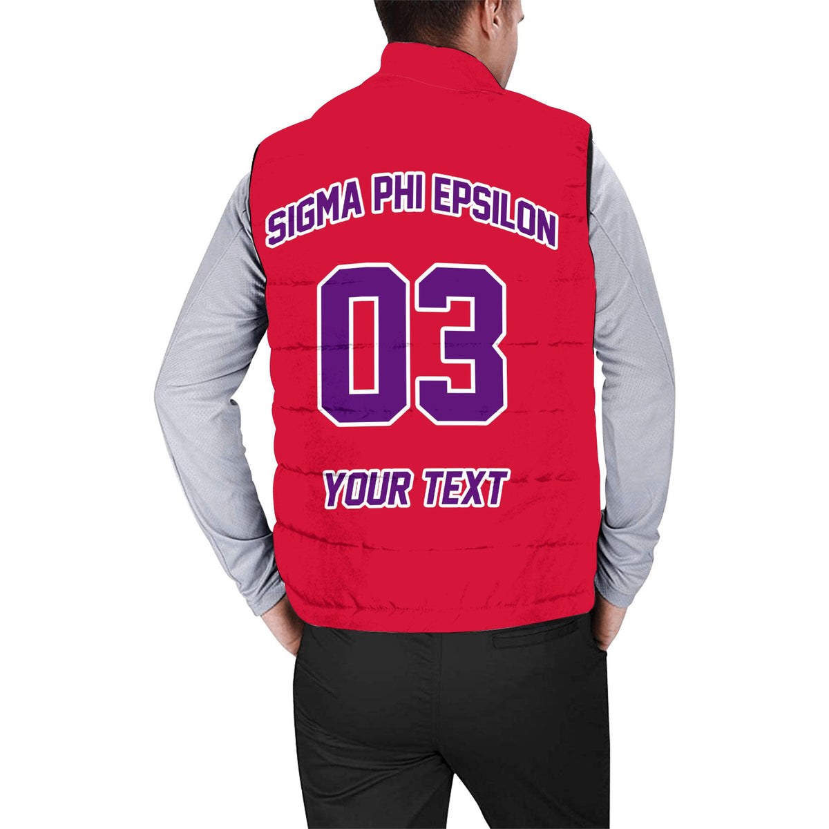 Fraternity Jacket - Personalized Sigma Phi Epsilon Men Padded Jacket V ...