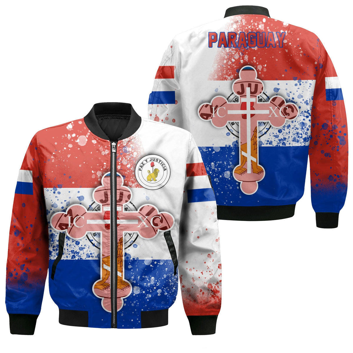 Paraguay Bomber Jacket Flag & Coat Of Arms Reverse Orthodox Style – To ...