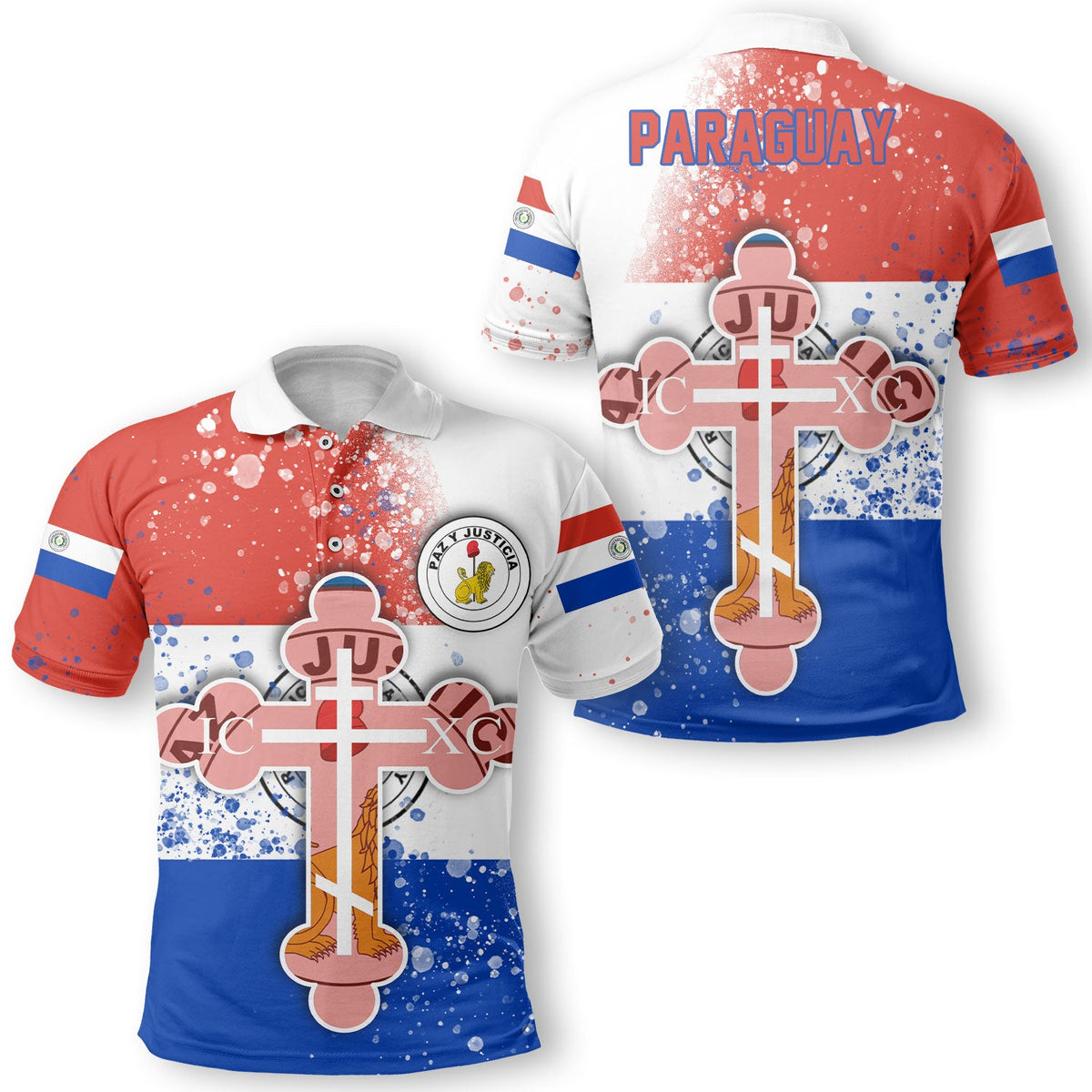 Paraguay Polo Shirt Flag & Coat Of Arms Reverse Orthodox Style – To The ...