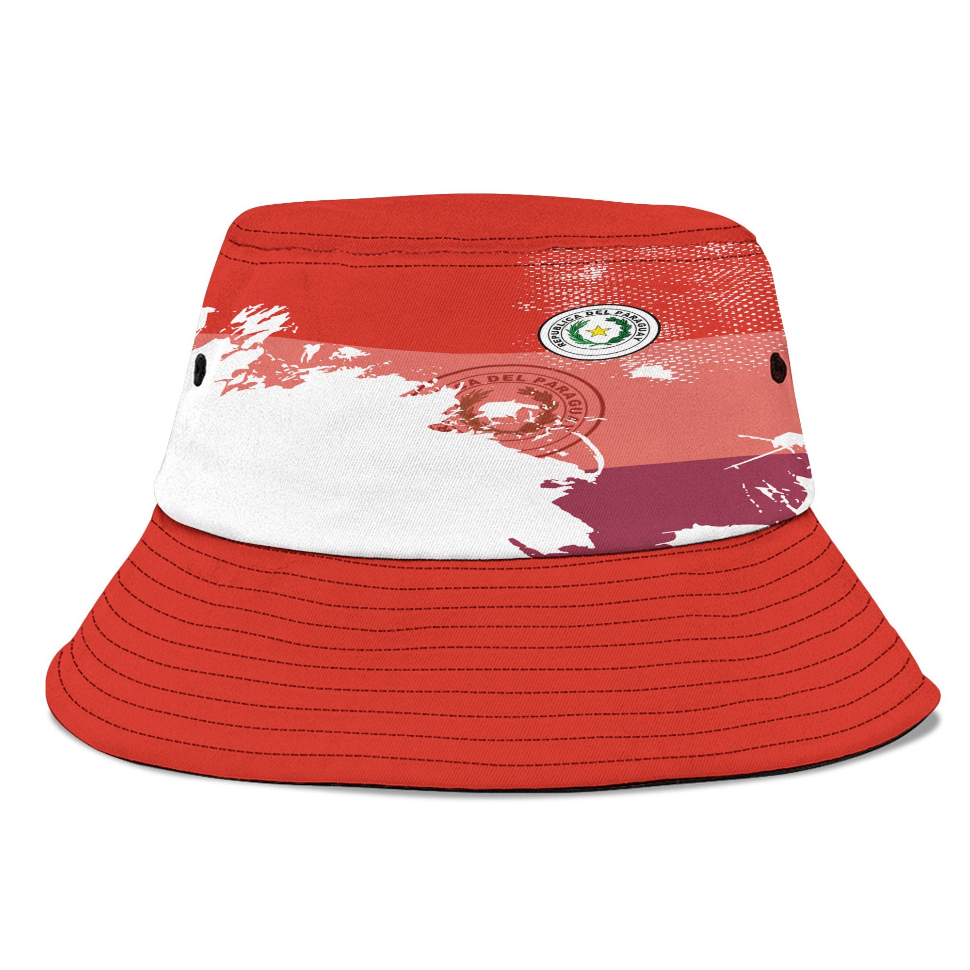 Paraguay Bucket Hat Flag & Coat Of Arms Paint Style – To The Closet