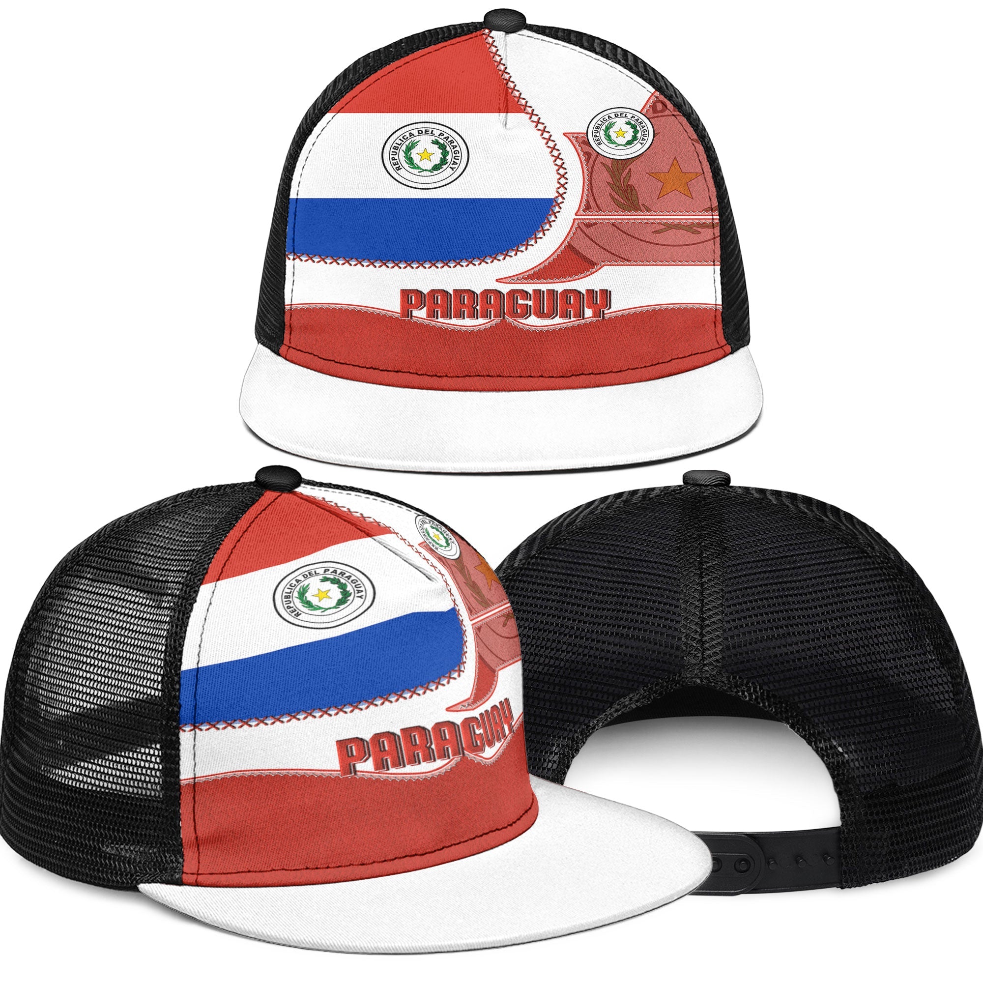 Paraguay Trucker Hat Flag & Coat Of Arms Leather Style – To The Closet