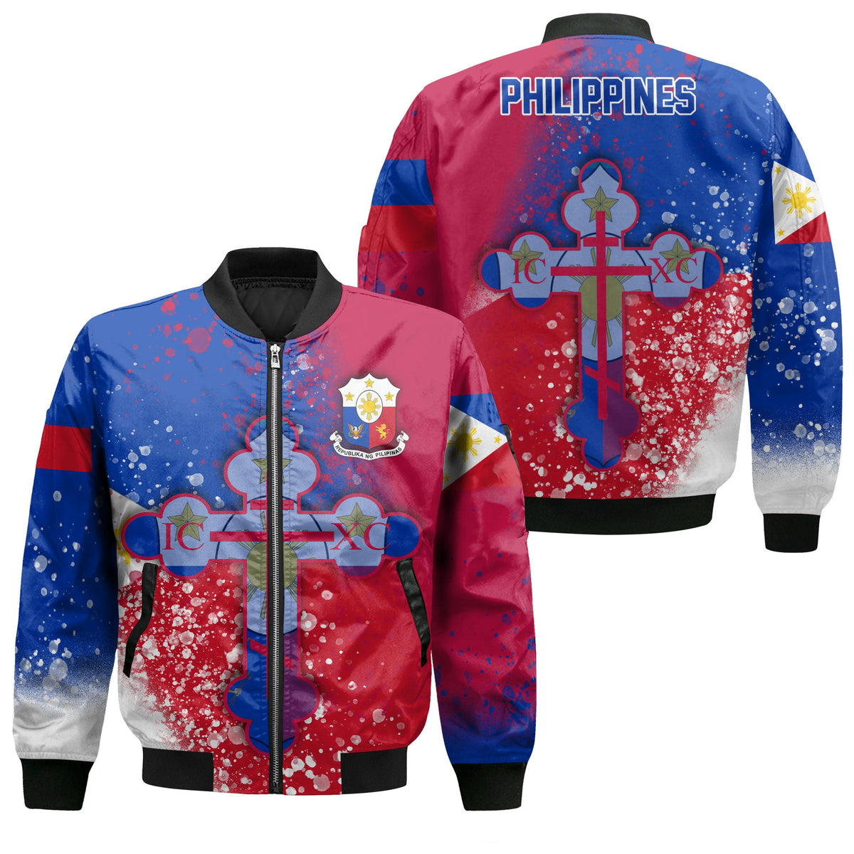 Philippines Bomber Jacket Flag & Coat Of Arms Orthodox Style – To The ...