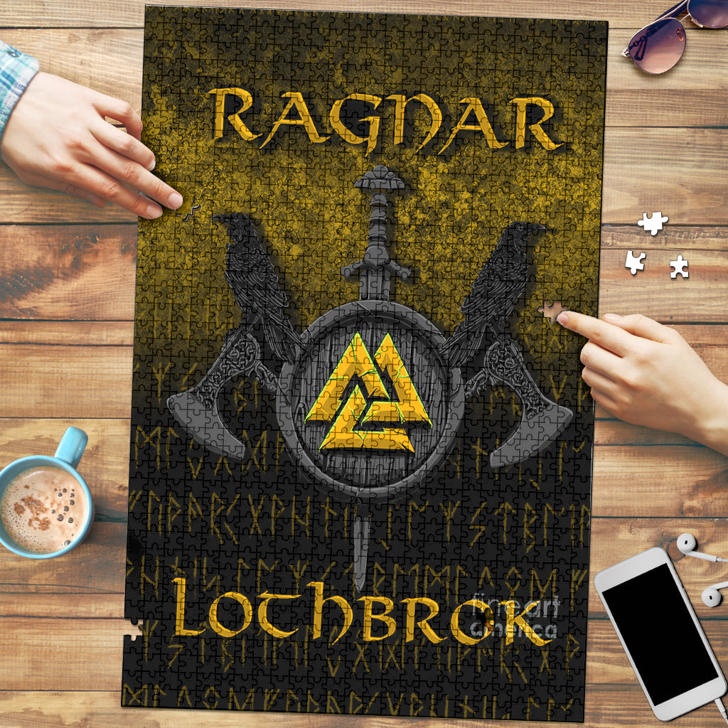 Viking Wood Jigsaw Puzzle Ragnar Lothbrok Ragnar Lodbrok Viking Warrio ...