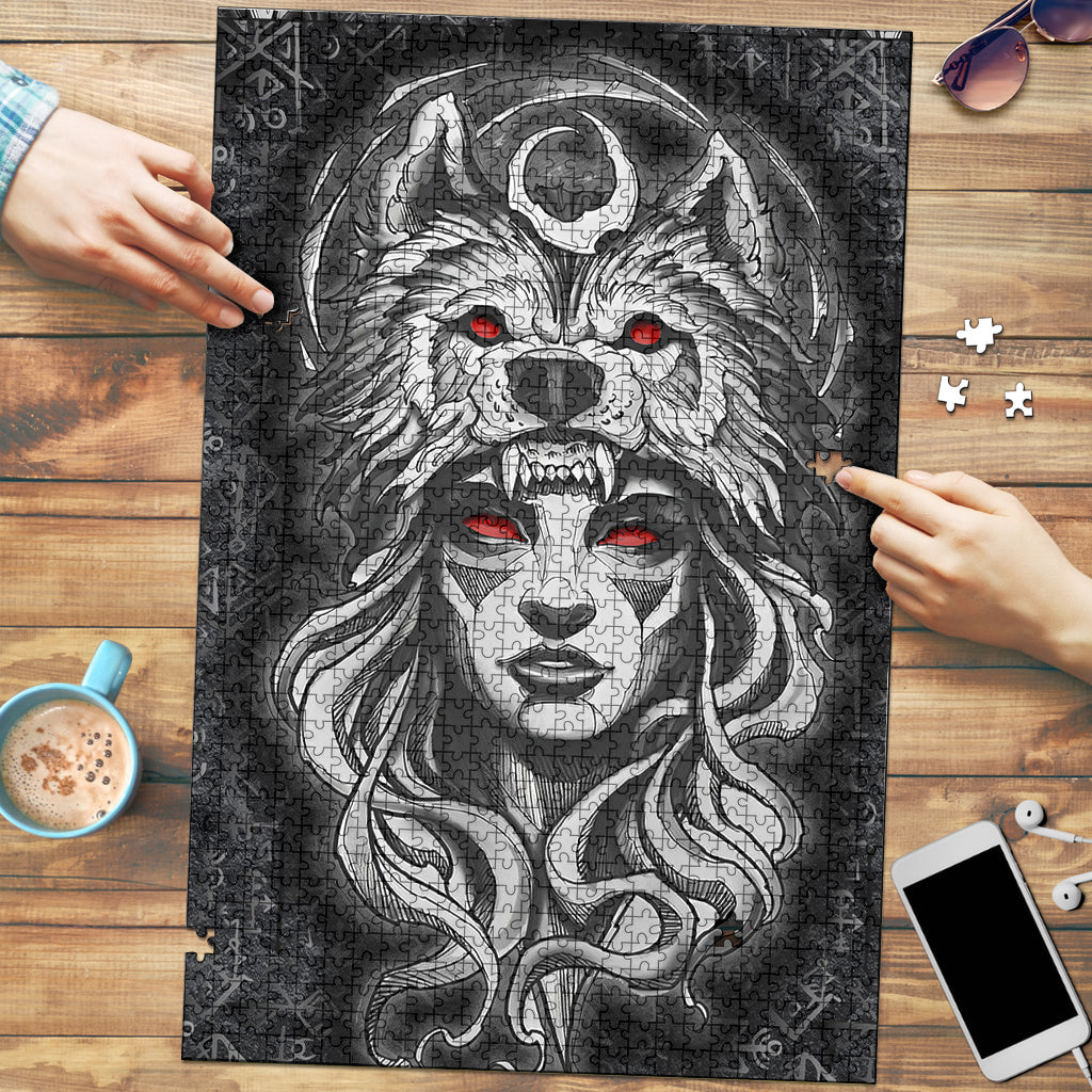 Viking Wood Jigsaw Puzzle Valkyries And Bear Raven Turquoise Style Ver ...