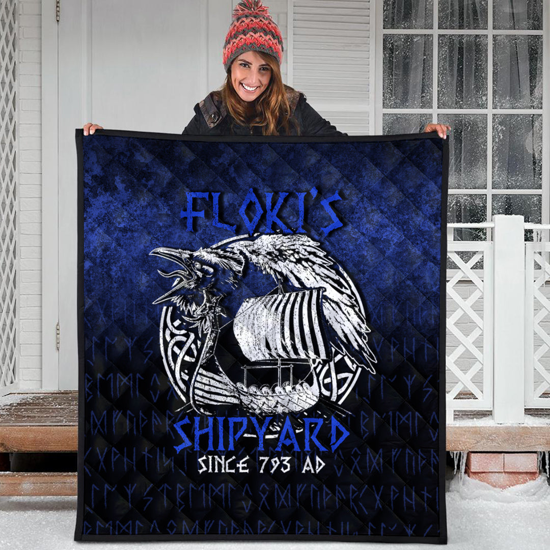 Viking Premium Quilt Kattegat Longboat Raven Norse Mythology Flokis Sh ...