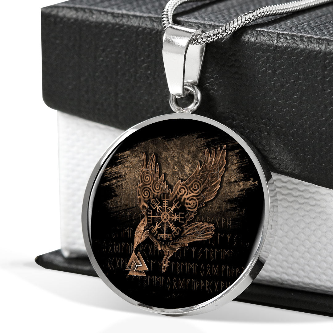 Custom Viking Circle Necklace Raven Rune Magic Symbols – To The Closet