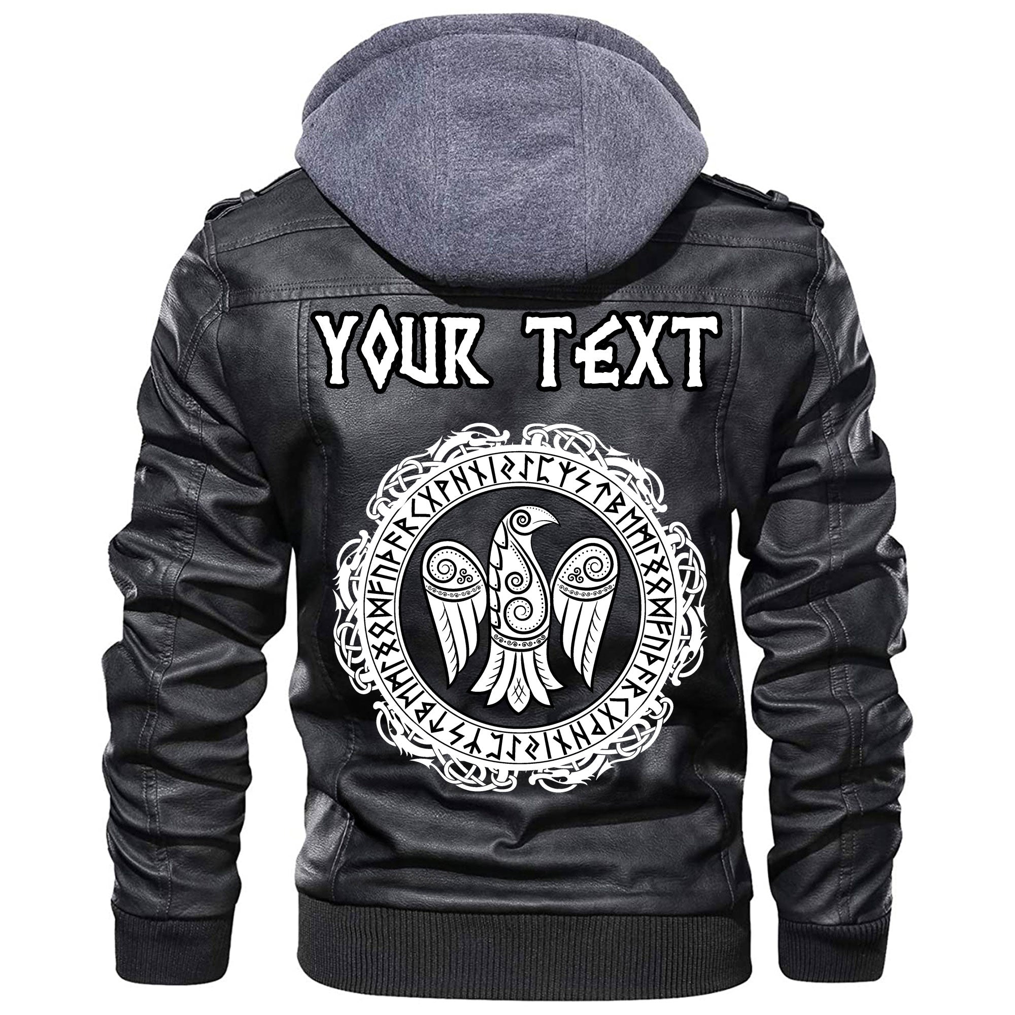 Custom Viking Raven and Runes Leather Jacket – To The Closet