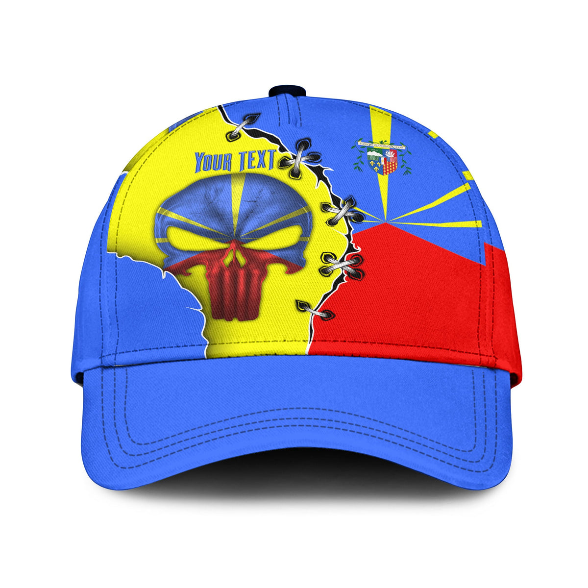 Reunion Classic Cap Flag & Coat Of Arms Skull Style – To The Closet