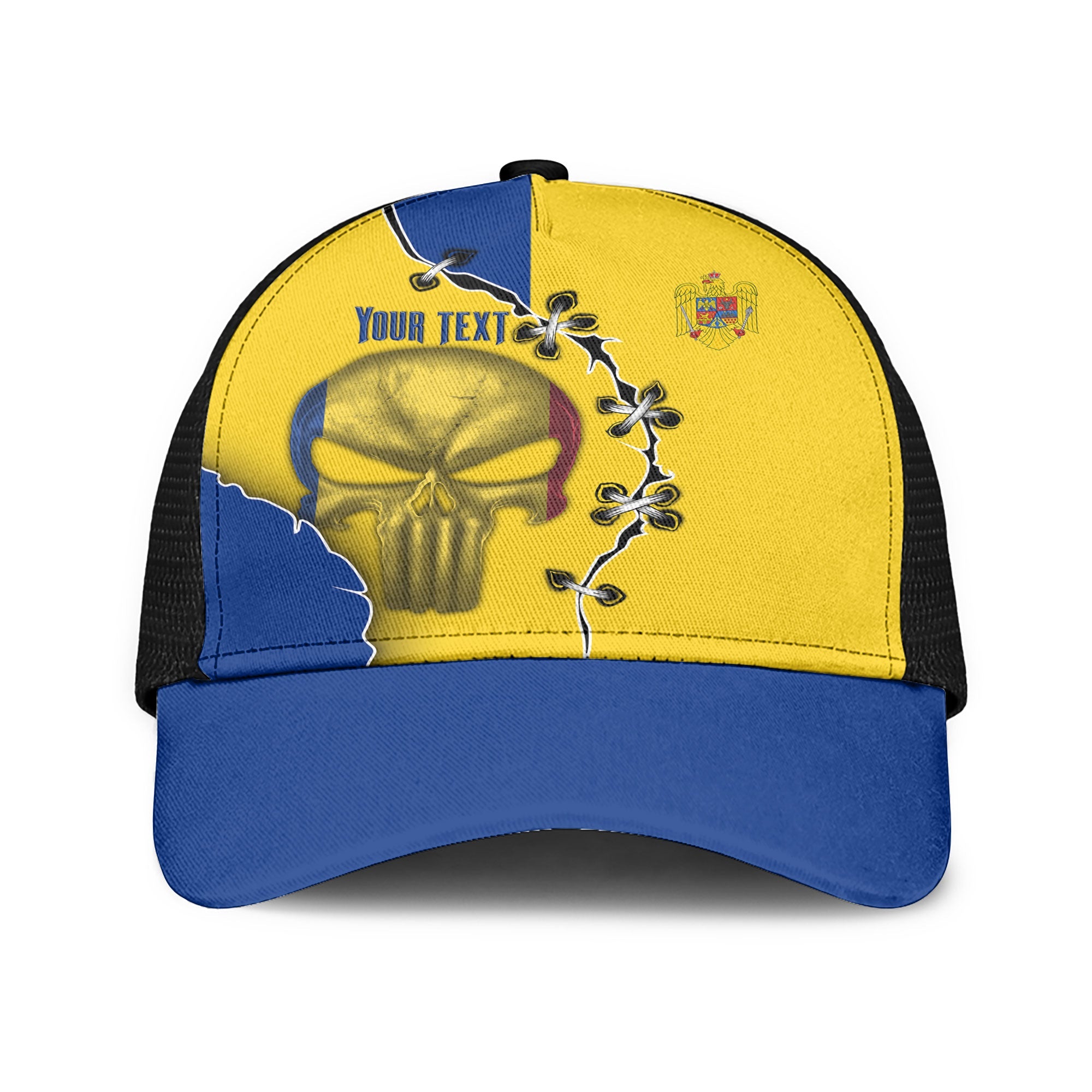 Romania Mesh Back Cap Flag & Coat Of Arms Skull Style – To The Closet