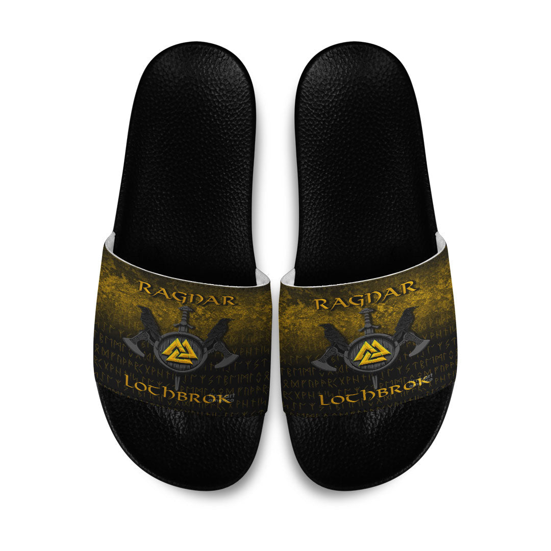 Viking Slide Sandals Ragnar Lothbrok Ragnar Lodbrok Viking Warrior Gol ...