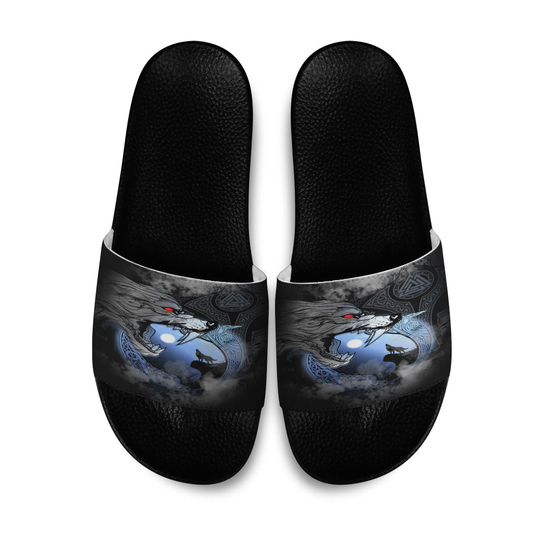 Viking Slide Sandals Fenrir And Moon – To The Closet