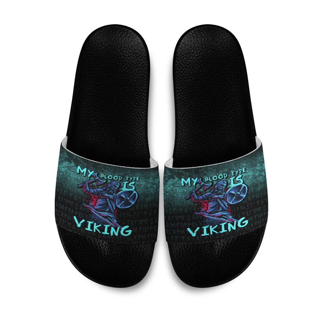 Viking Slide Sandals Blood Type Viking Axe Warrior Valhalla – To The Closet