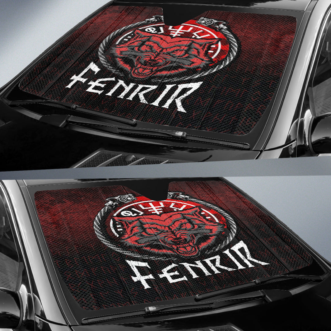 Viking Auto Sun Shades Fenrir Wolf Runes Norse Vikings – To The Closet