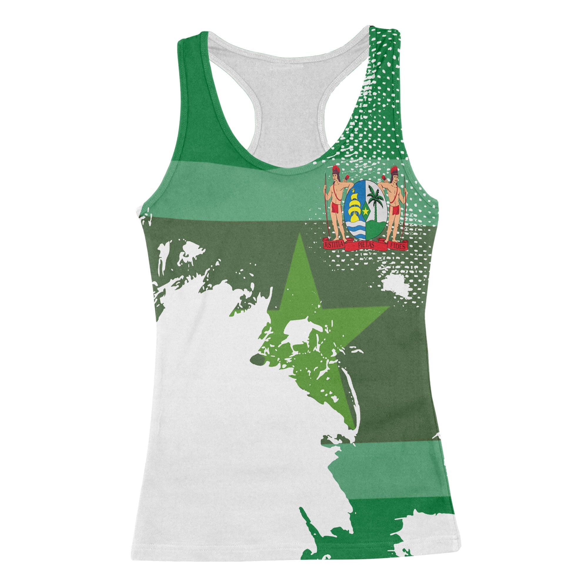 Suriname Women Tank Top Flag & Coat Of Arms Paint Style – To The Closet