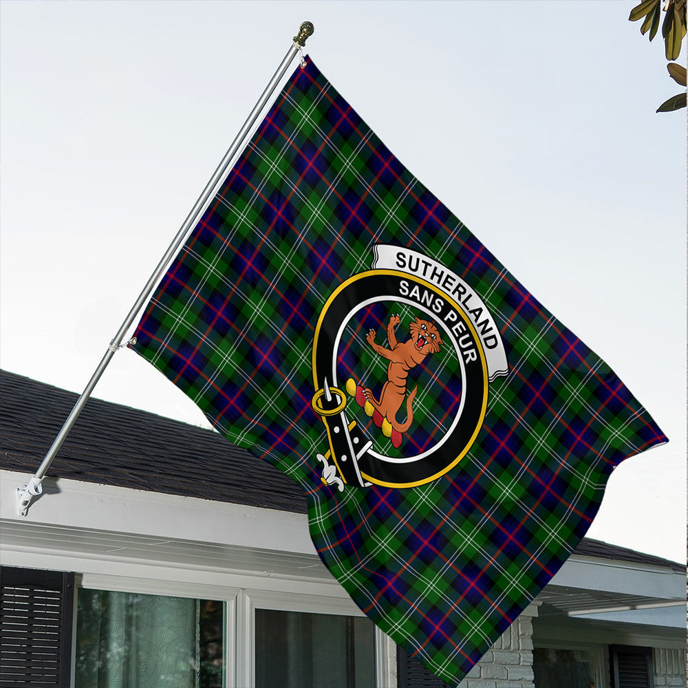 Sutherland Modern Tartan Classic Crest House Flag – To The Closet