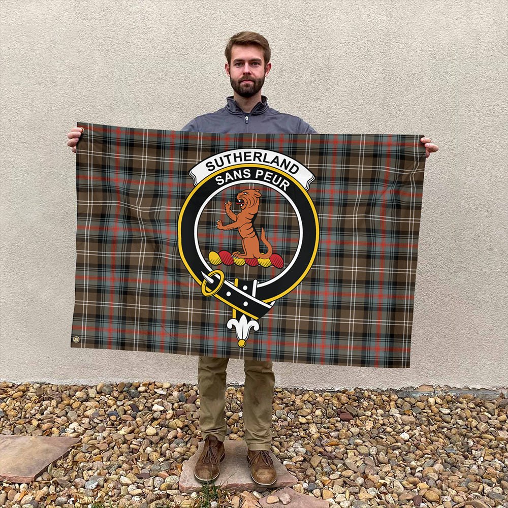 Sutherland Weathered Tartan Classic Crest House Flag – To The Closet