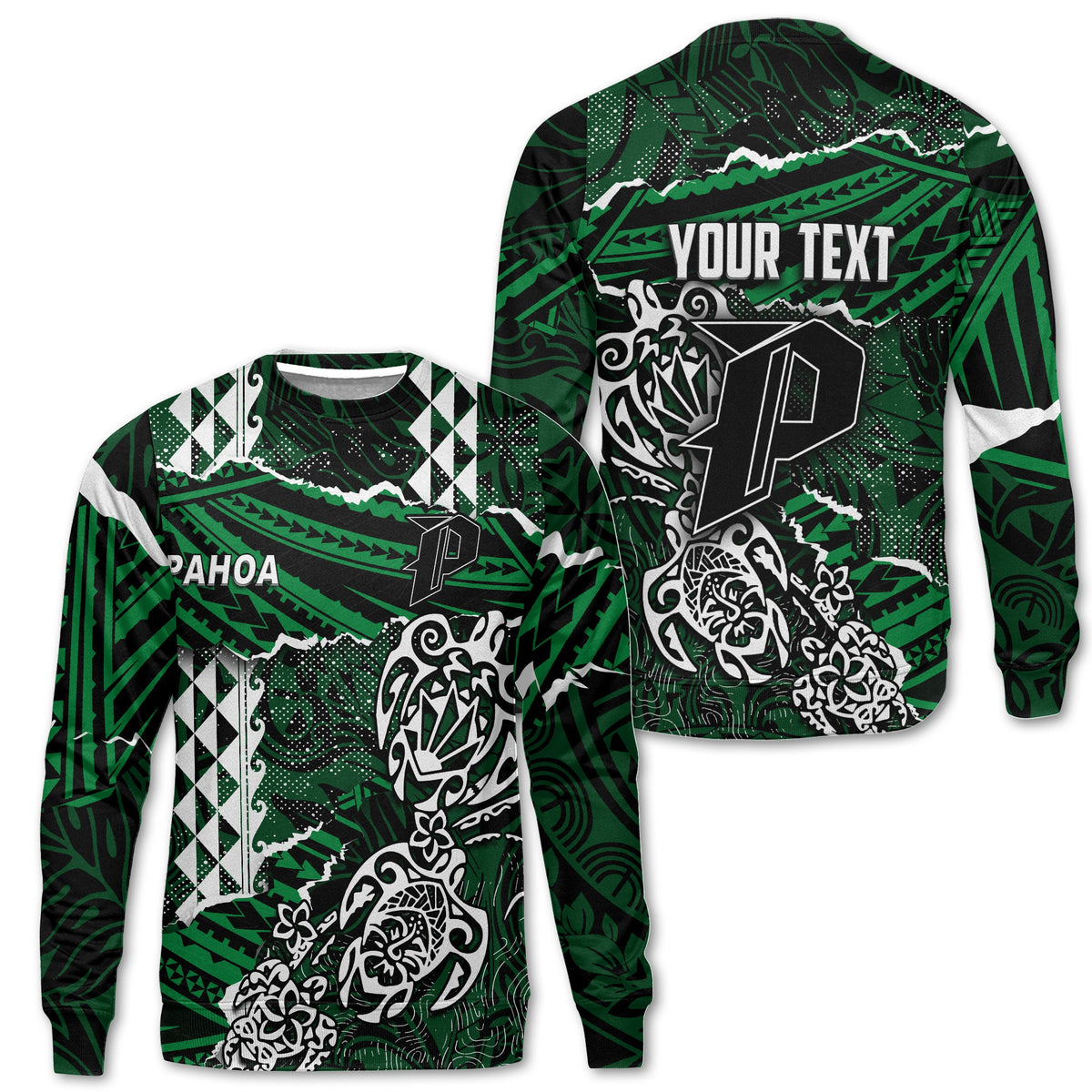 Hawaii Pahoa High & Intermediate School Custom Sweatshirt Polynesian T ...
