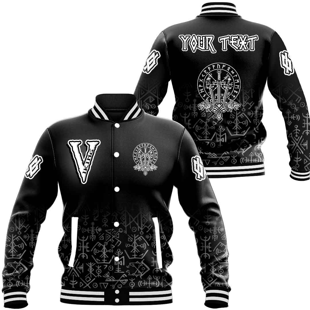 Custom Viking Baseball Jacket Sword Wolf Logo – To The Closet