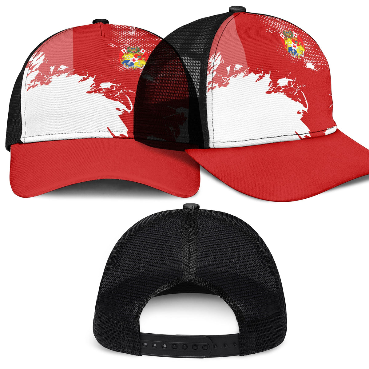 Tonga Mesh Back Cap Flag & Coat Of Arms Paint Style – To The Closet