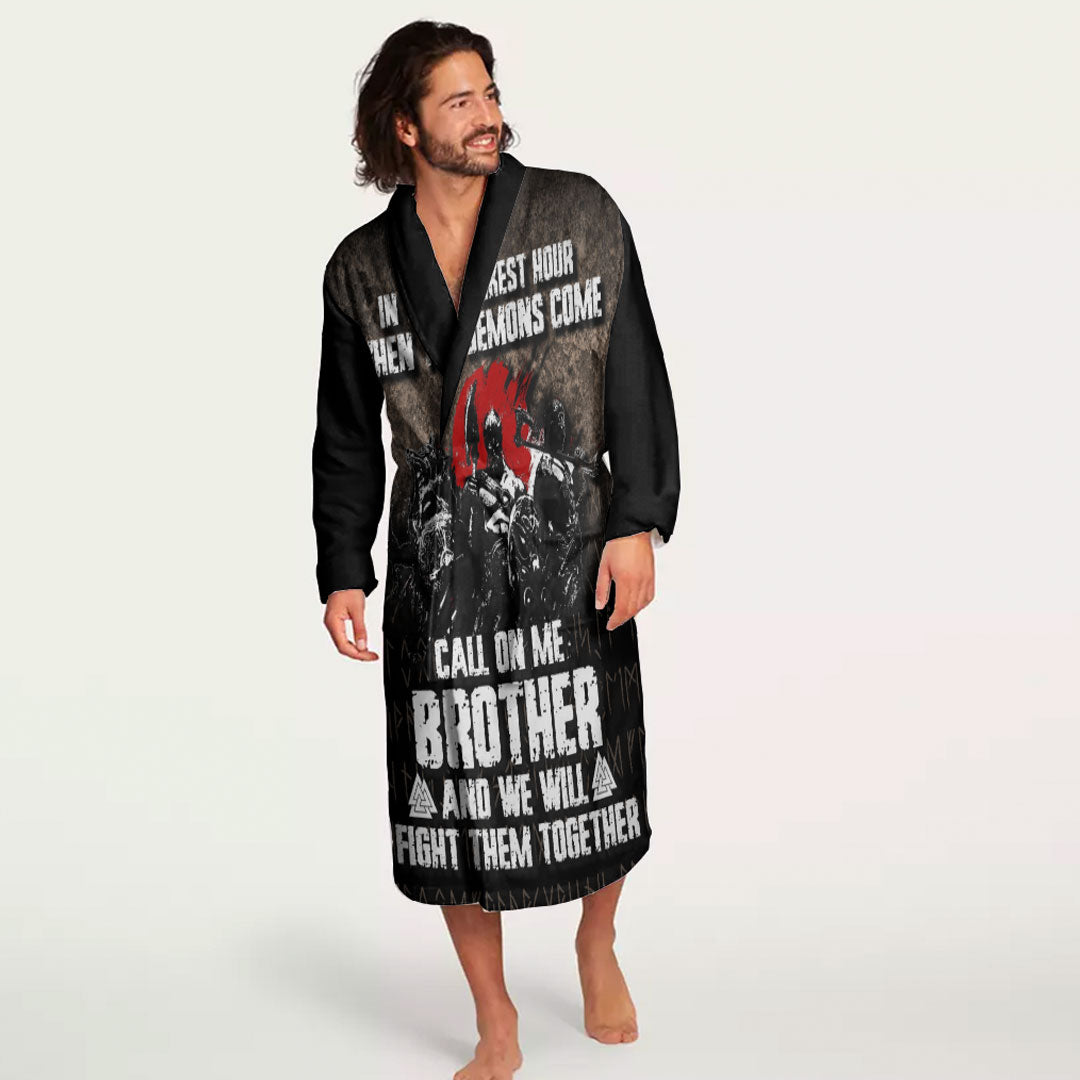 Viking Bath Robe Viking Warrior In Your Darkest Hour – To The Closet