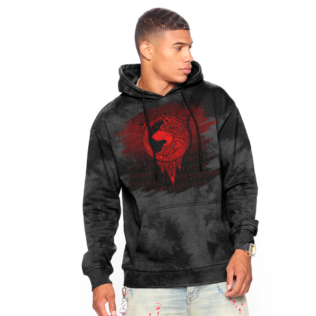 Viking Hoodie Norse Wolf Red – To The Closet