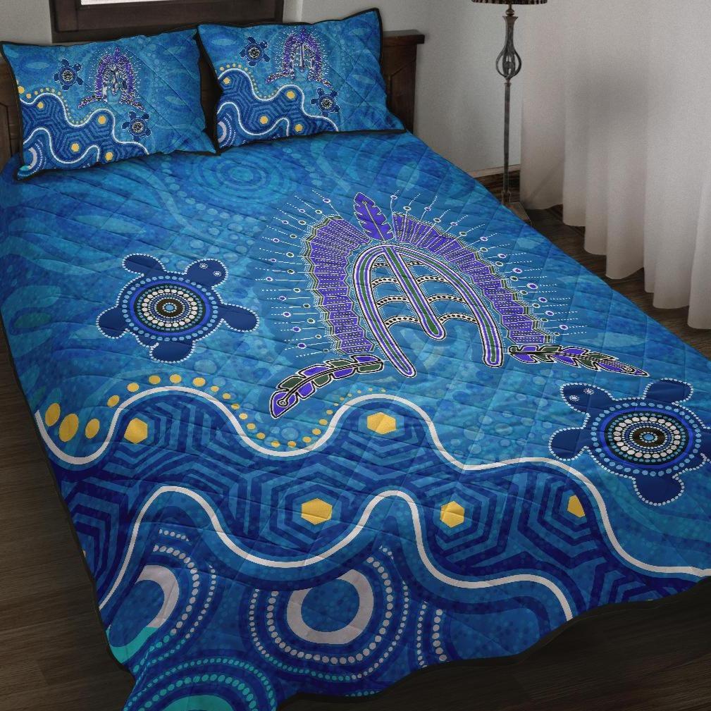 Torres Strait Quilt Bed Set - Dhari And Turtle – To The Closet