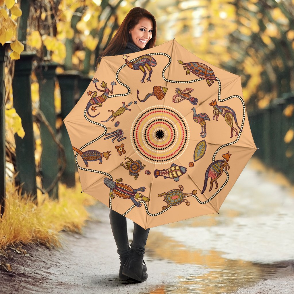 Umbrellas - Australian Animals Umbrellas Aboriginal Pattern – To The Closet