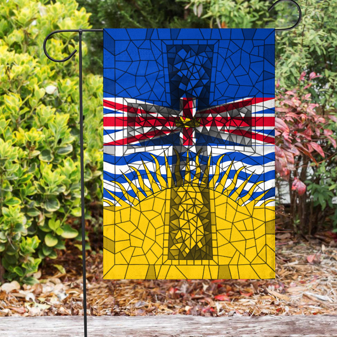 Canada Flag Of British Columbia Christian Flag Christian Cross Stained ...